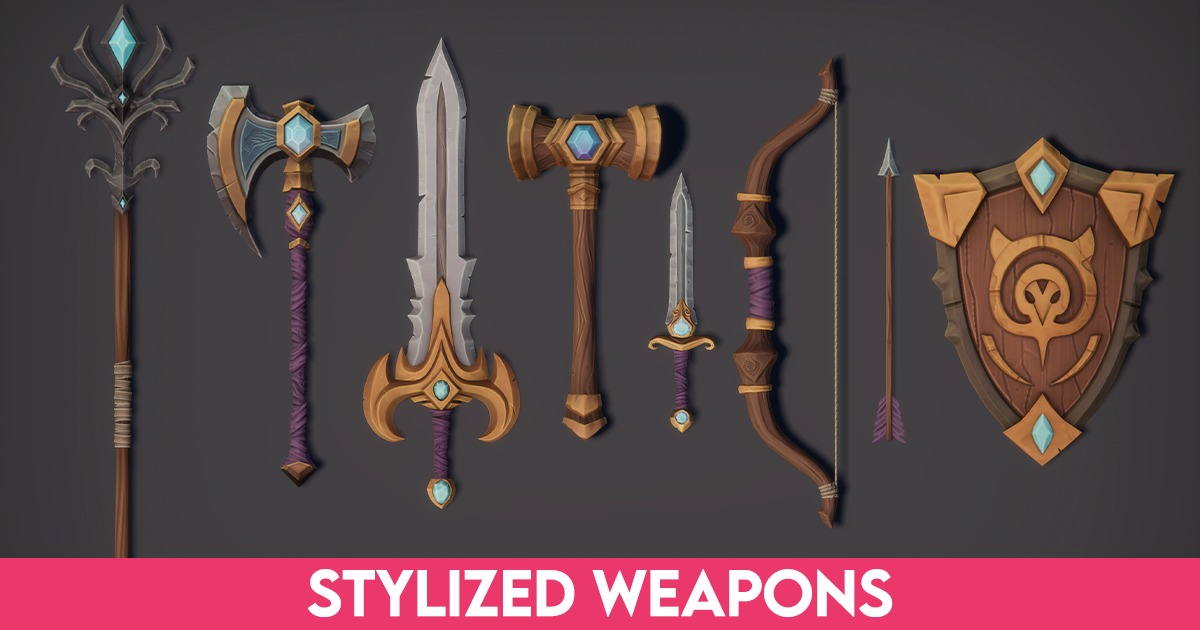 Stylized RPG Weapons | 3D Weapons | Unity Asset Store