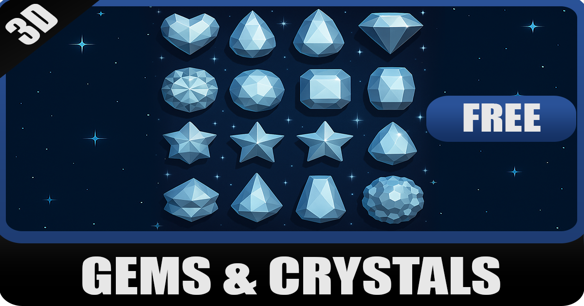 Gems and Crystals - Free | 3D 소품 | Unity Asset Store