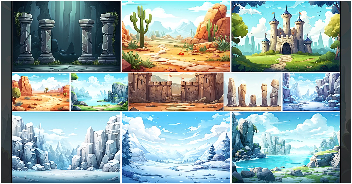 BACKGROUND - Stylized Rock 2 | 2D Environments | Unity Asset Store