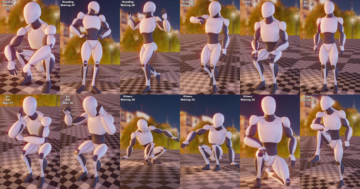 AA People Waiting Animations Package | 3D Animations | Unity Asset Store