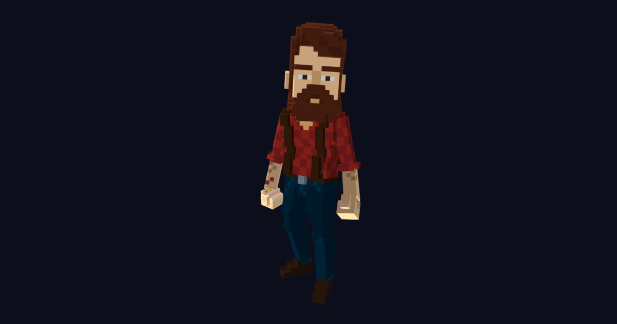 Voxel 3D Character - WoodCutter Model | Characters | Unity Asset Store