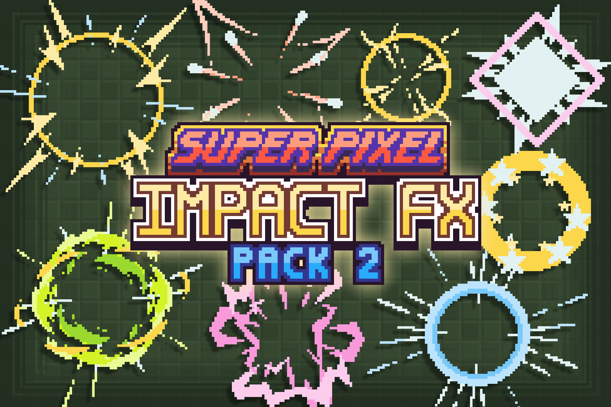 Super Pixel Impact FX Pack 2 | 2D テクスチャ＆マテリアル | Unity Asset Store
