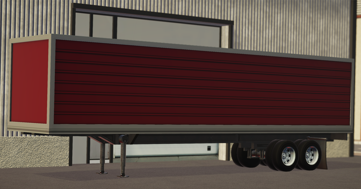 Semi Truck Trailer 01 - Box | 3D Land | Unity Asset Store