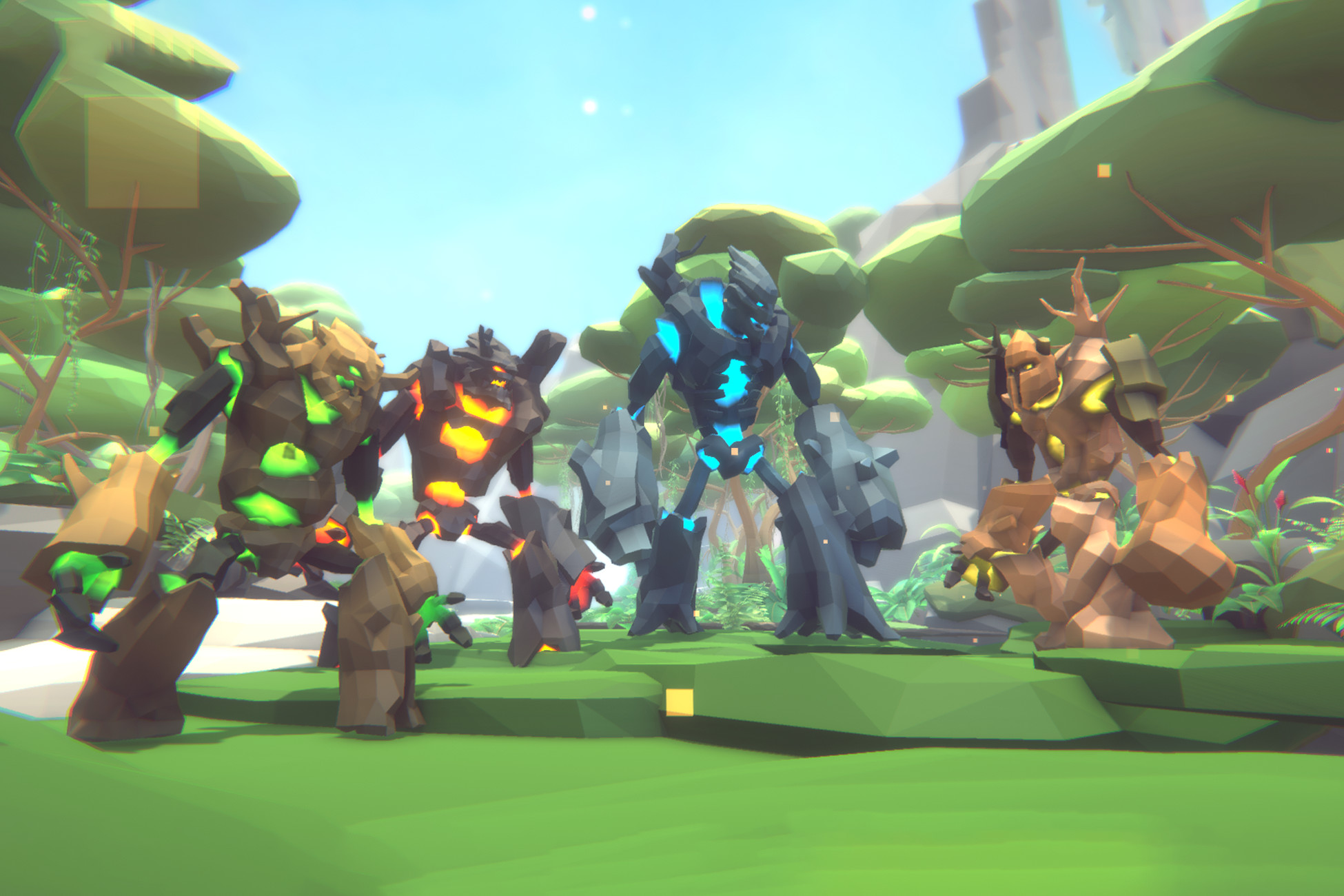 Poly Art: Forest Golems | 3D Creatures | Unity Asset Store