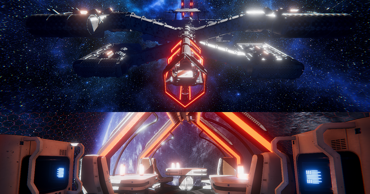 Sci-Fi Heavy Station Set SPACE STATION-1 | 3D Sci-Fi | Unity Asset Store