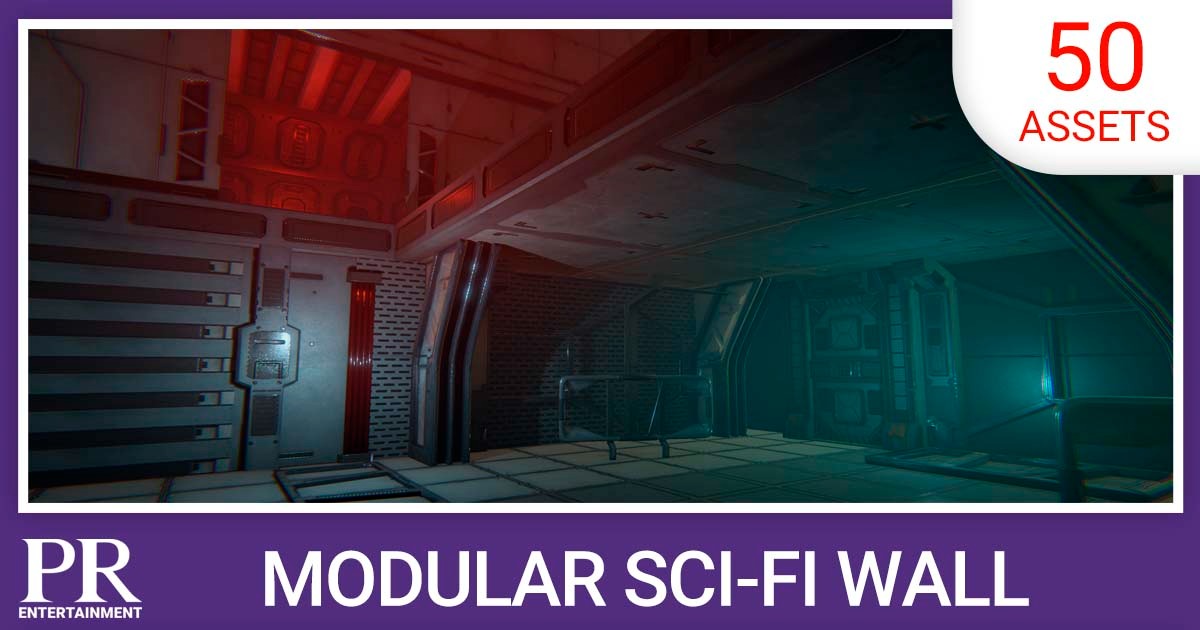Modular Sci-Fi Wall | 3D Sci-Fi | Unity Asset Store
