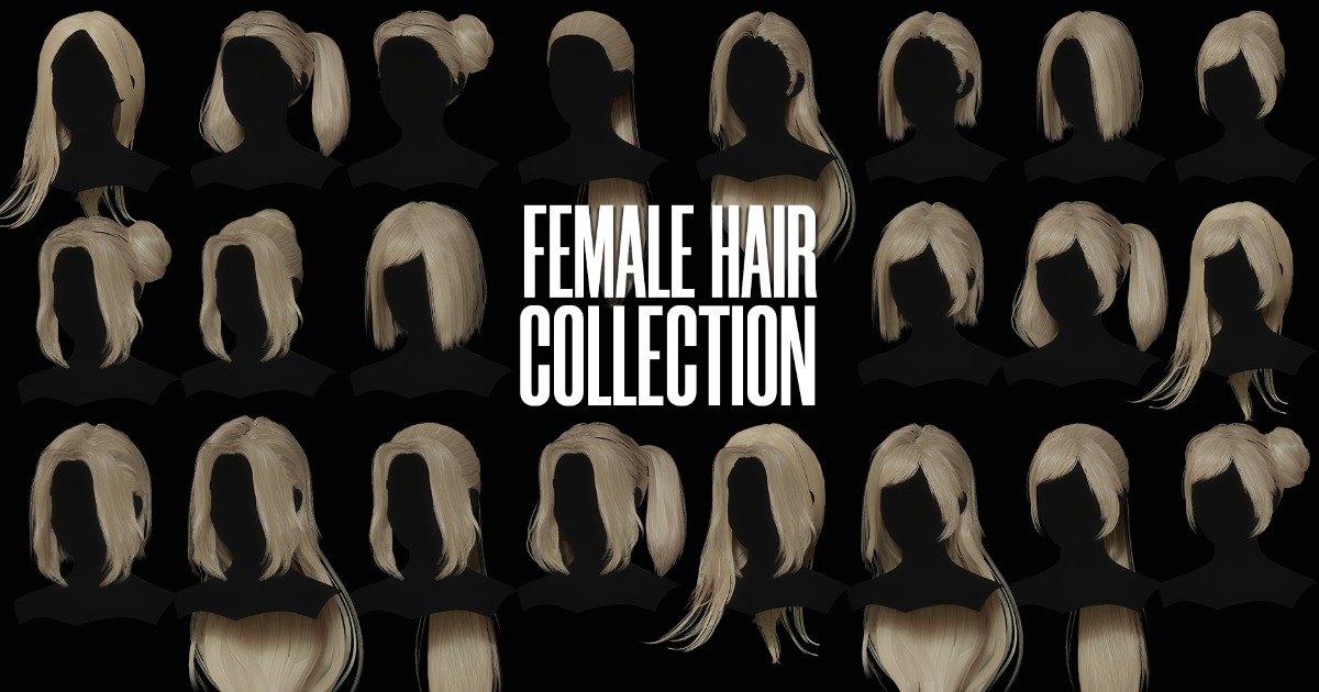 Female Hair Collection | Characters | Unity Asset Store