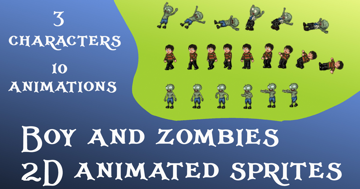 Boy and zombies | 2D Characters | Unity Asset Store