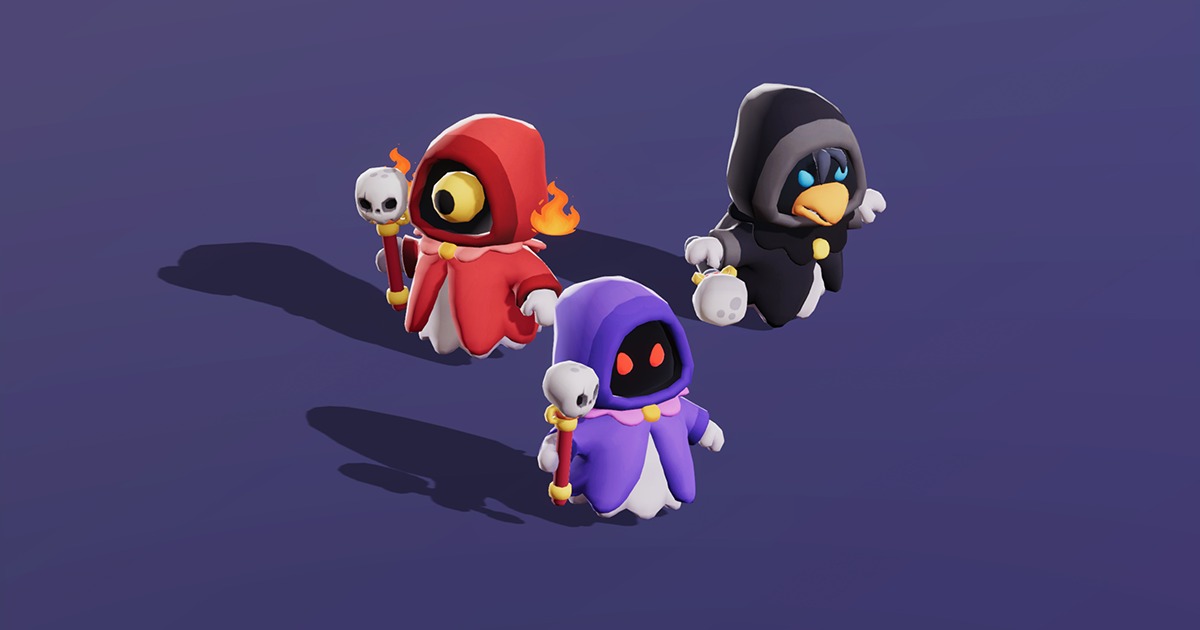 Modular Dark Wizard Cute Pro Series | 3D Creatures | Unity Asset Store