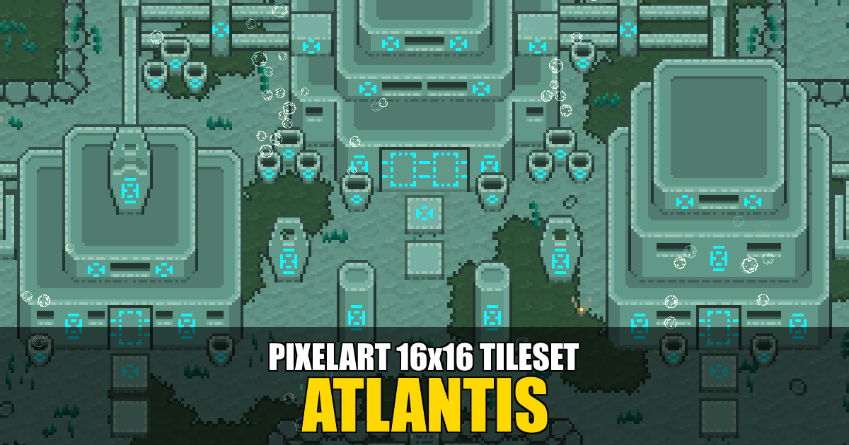 2D TopDown Atlantis Tileset - Rogue Adventure | 2D Environments | Unity ...