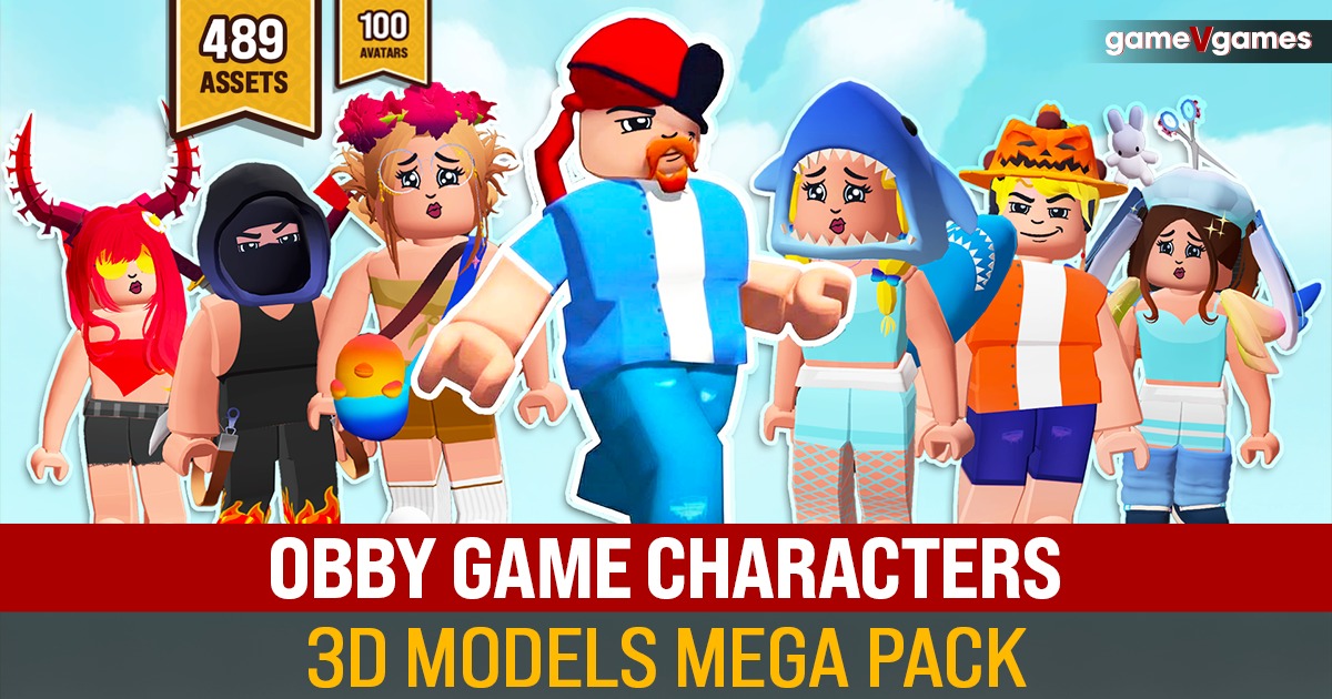 Obby Game Characters Mega Pack | 3D Characters | Unity Asset Store