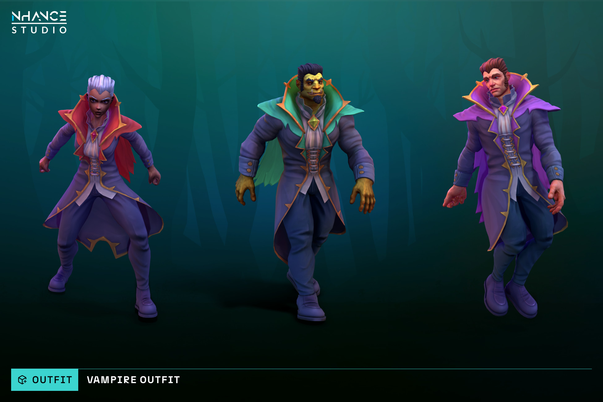 Stylized Fantasy Vampire Outfit | 3D Characters | Unity Asset Store