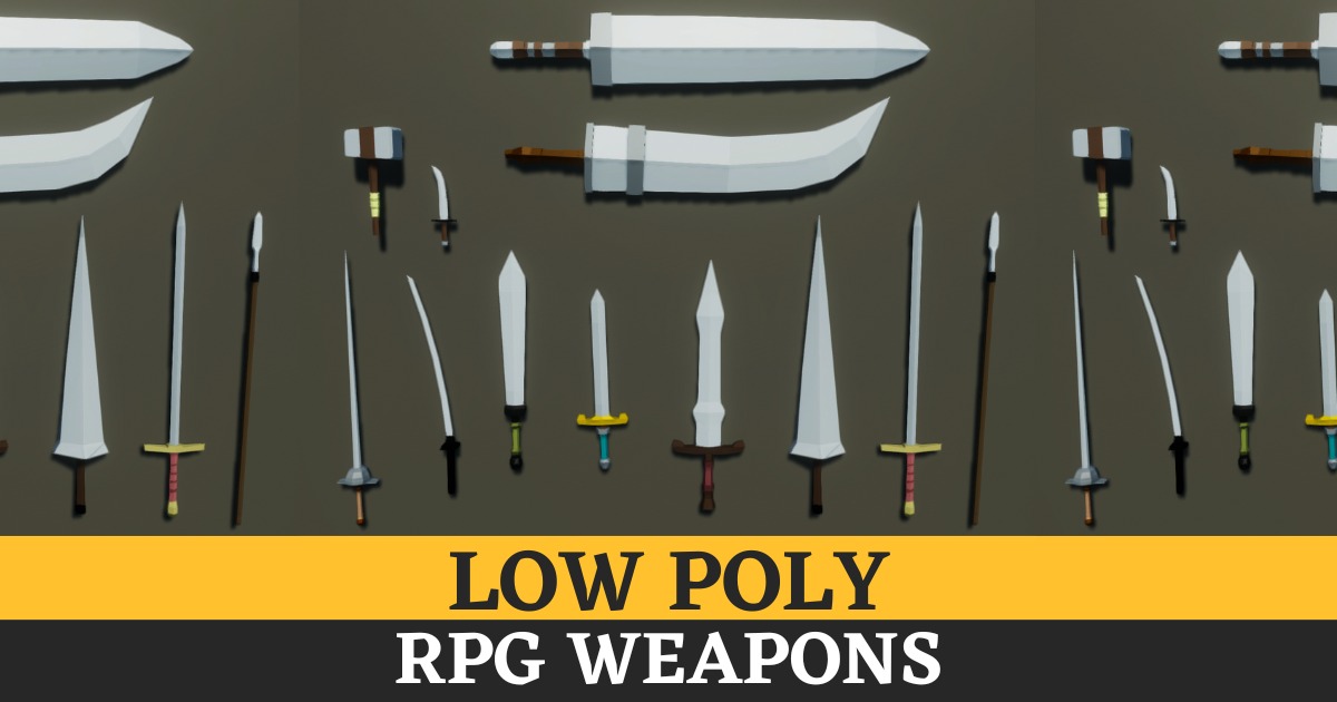 Low Poly Weapons: RPG Swords | 3D Weapons | Unity Asset Store