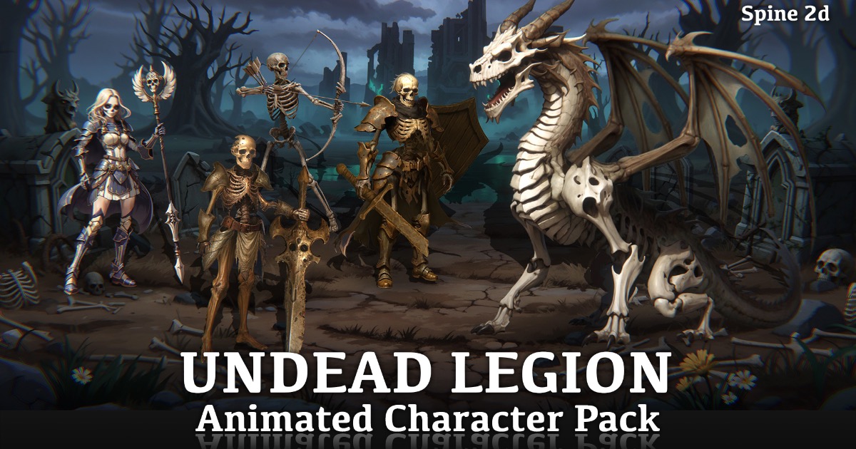 Undead Legion - Animated 2D Character Pack (Spine 2d) | 2D Characters ...