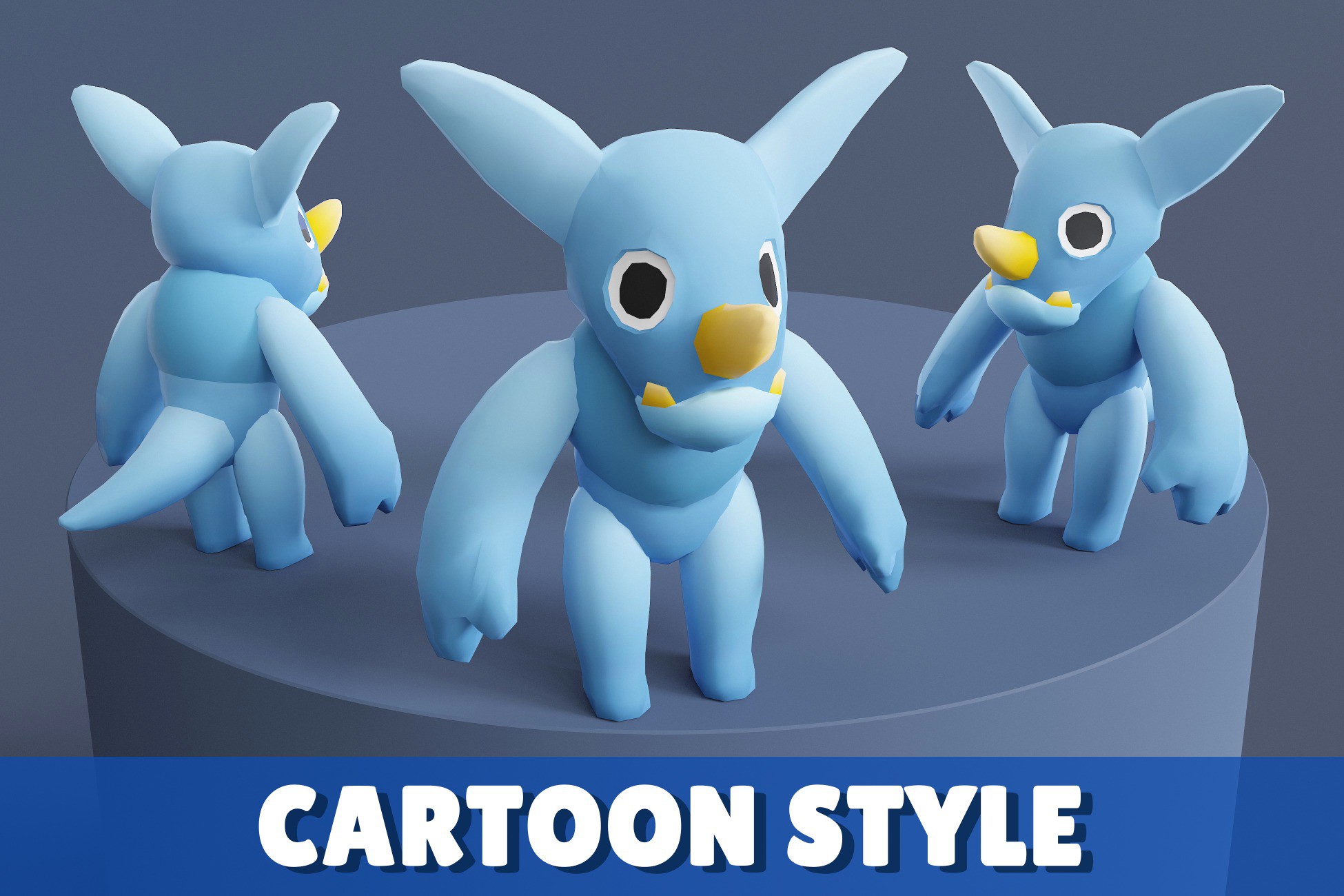 Cartoon Characters - Small Bluerock Warrior | 3D Creatures | Unity ...