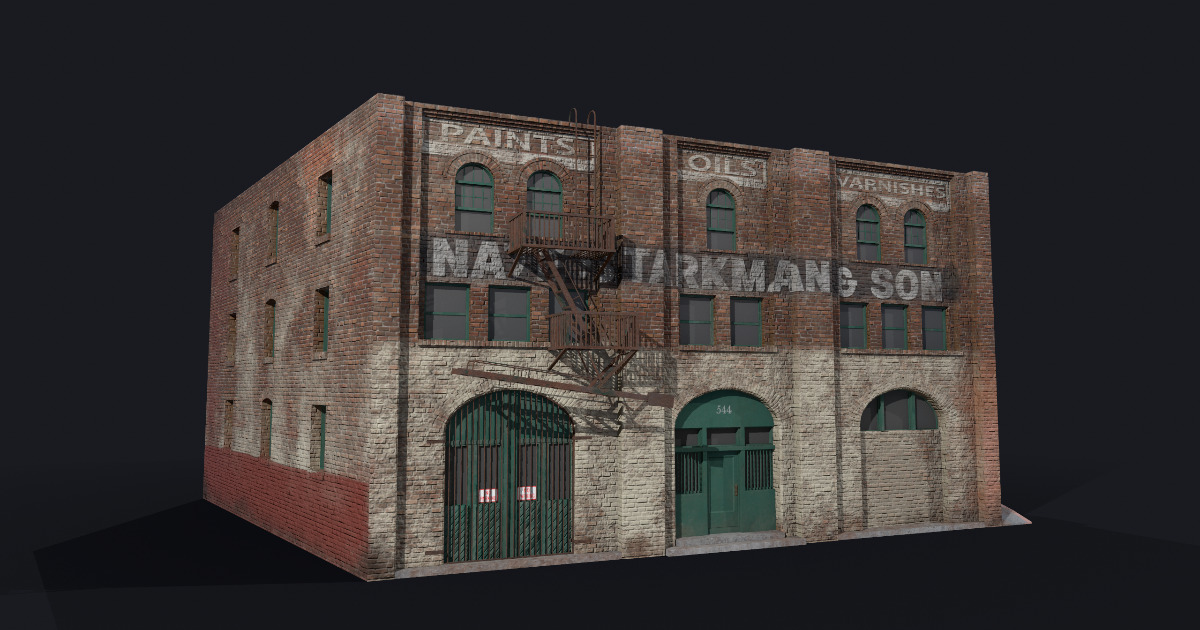PBR Building - Nate Starkman & Son | 3D Industrial | Unity Asset Store