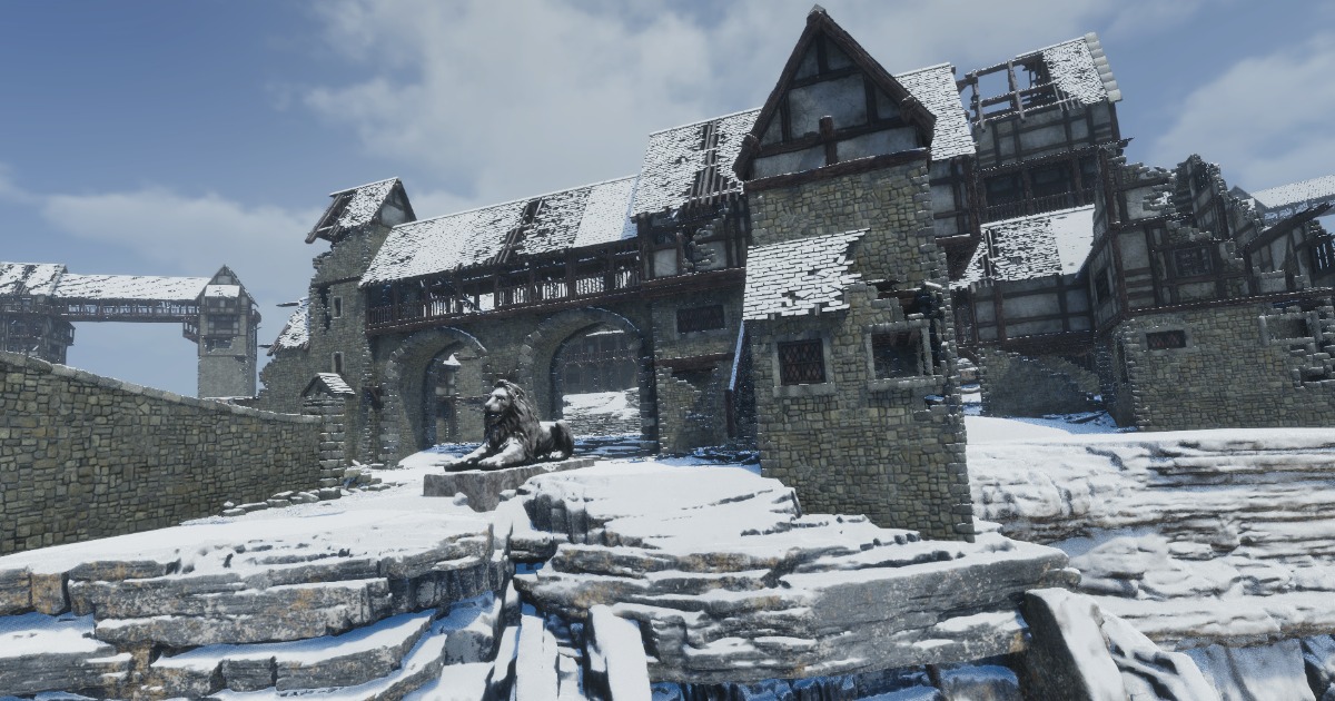 Mysterious Snowy Mountain Town Ruins_URP (Modular) | 3D Environments ...