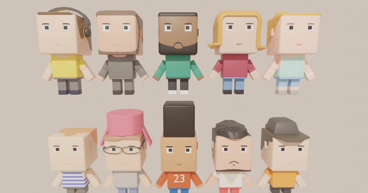 Cubic Characters | Characters | Unity Asset Store