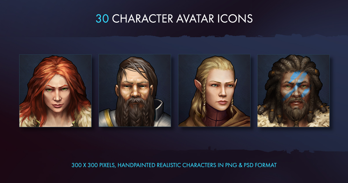 Character Avatar Icons - Fantasy | 2D Icons | Unity Asset Store