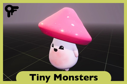 Cute Mushroom Tiny Monsters | Unity AssetStore Price down information