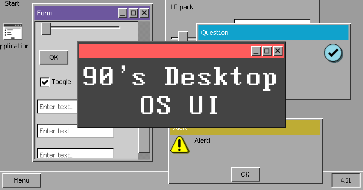 90's Desktop OS UI | 2D GUI | Unity Asset Store