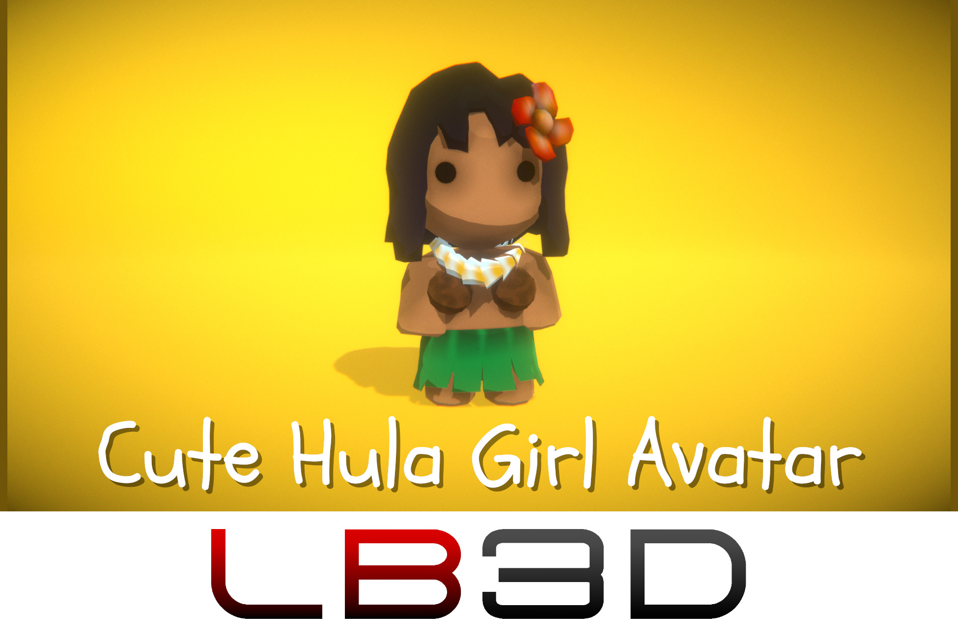 Cute Hula Girl Avatar | 3D Characters | Unity Asset Store