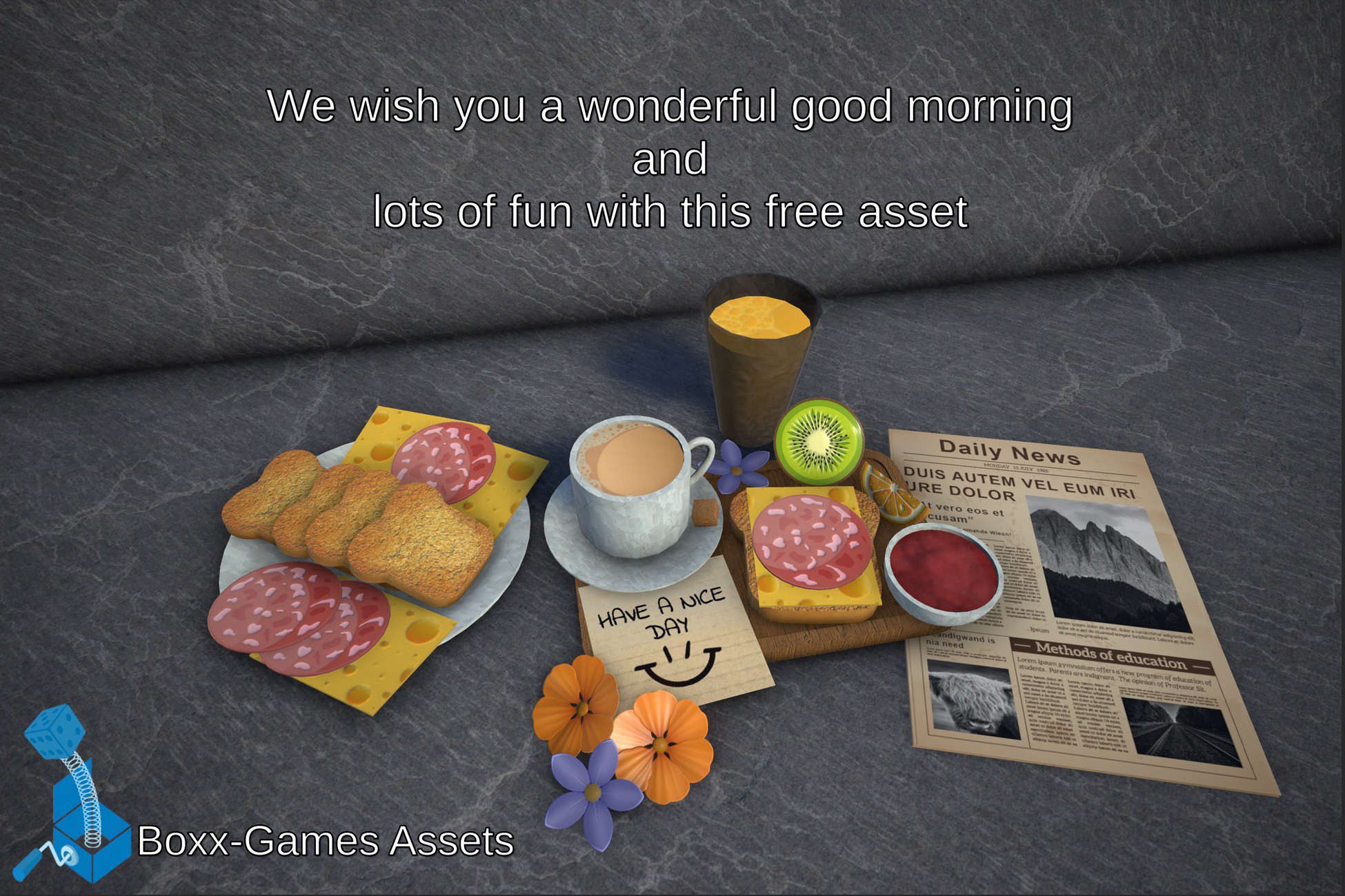 Free Food - Breakfast Time | 3D Food | Unity Asset Store