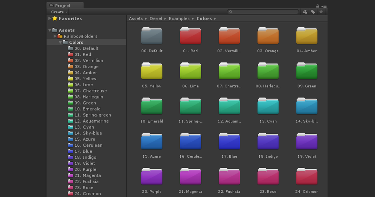 Rainbow Folders 2 | Utilities Tools | Unity Asset Store