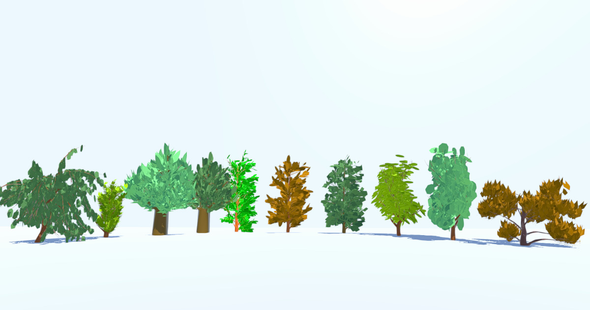 Simple stylized tree pack | 3D Trees | Unity Asset Store