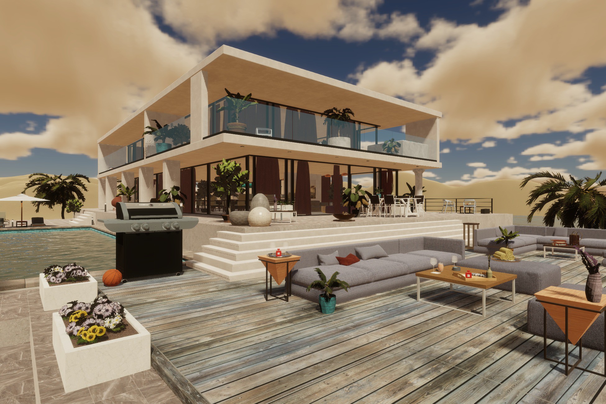 Modern Villa and Pool | 3D Urban | Unity Asset Store