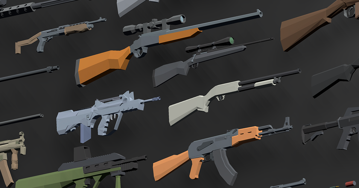 LOW POLY Weapons - Big pack | 3D Weapons | Unity Asset Store