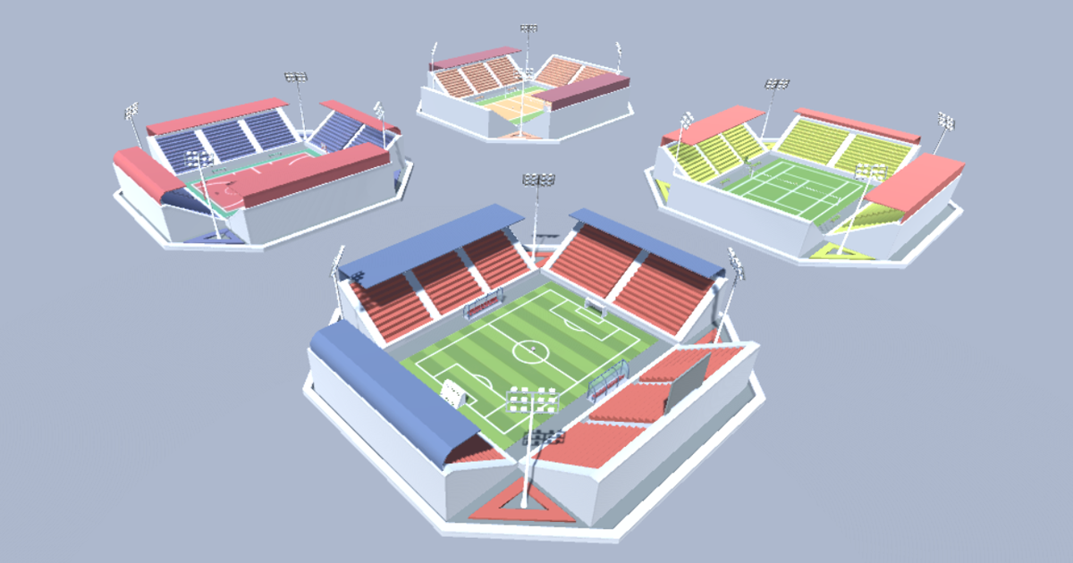 Cartoon Stadiums Pack | 3D Industrial | Unity Asset Store