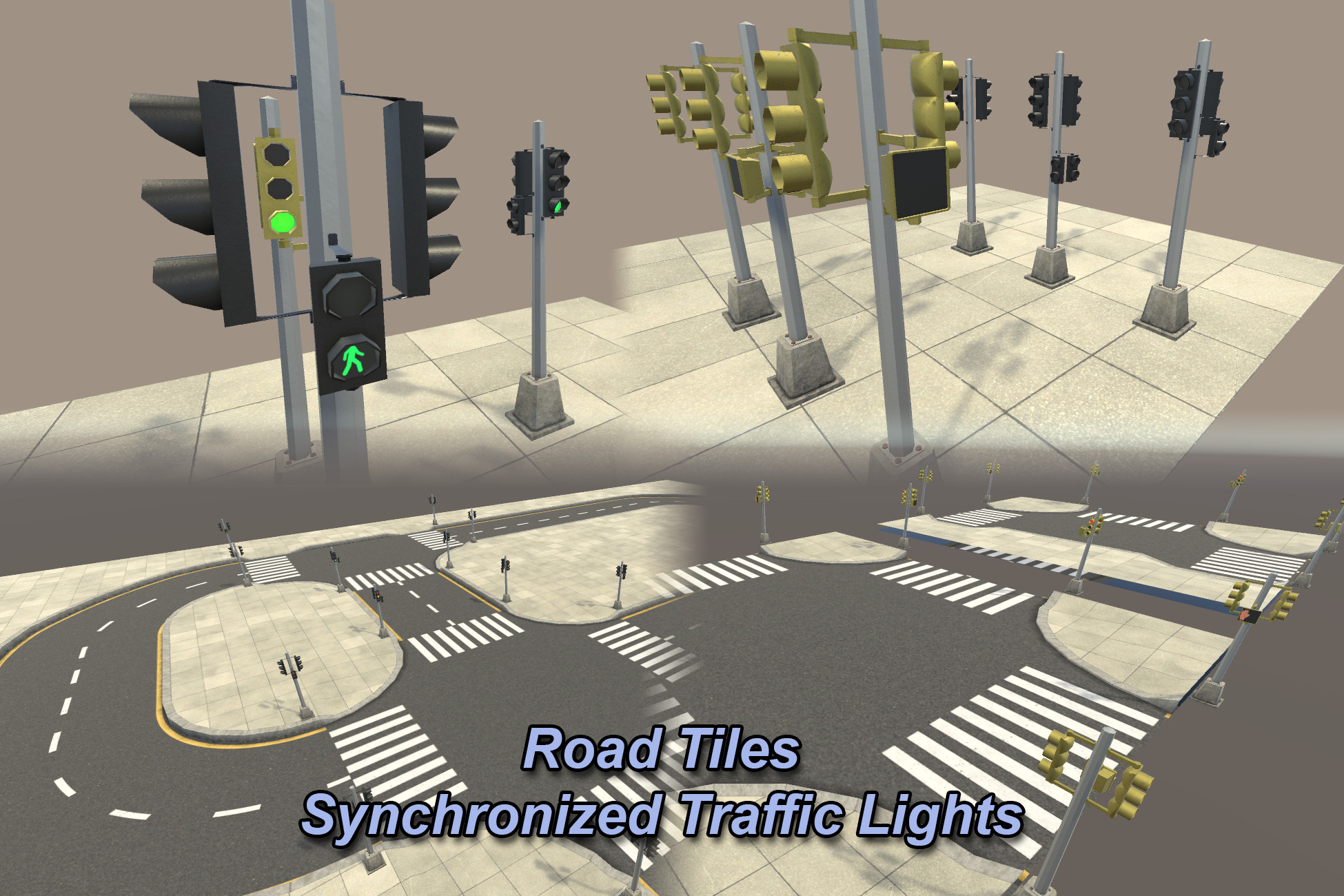 US/EU Automatic Traffic Lights | 3D Urban | Unity Asset Store