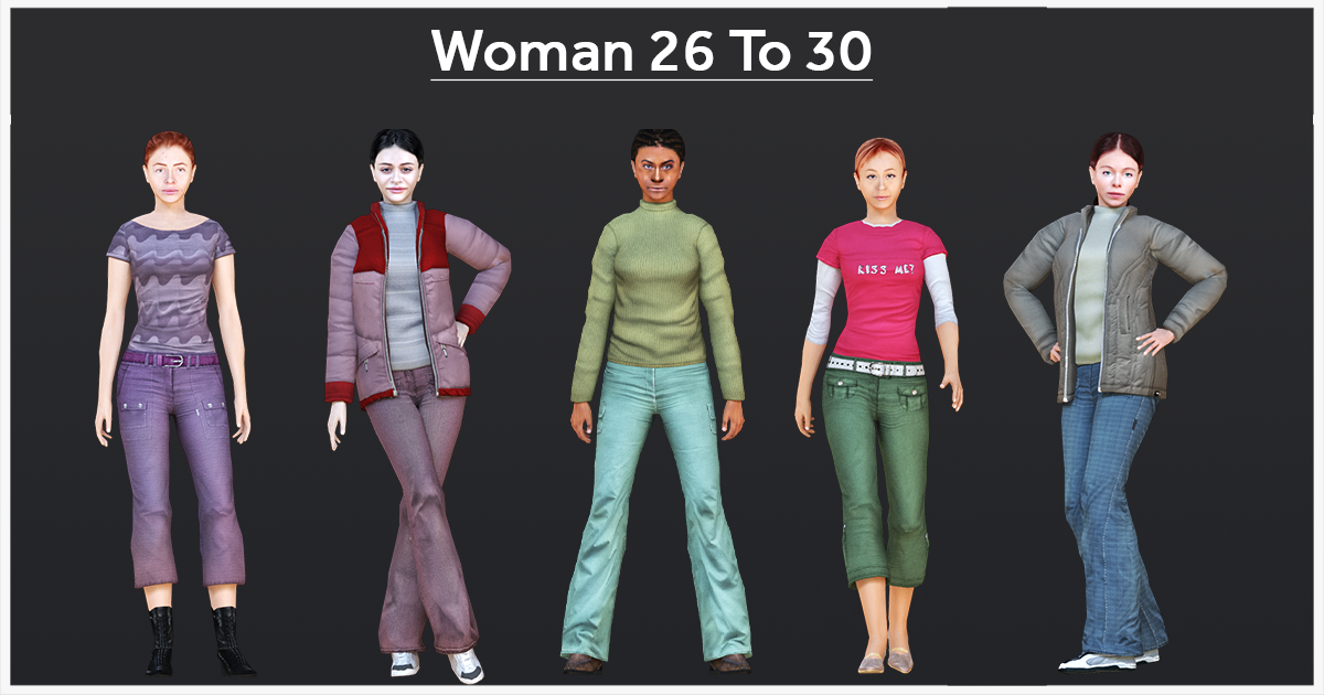 Woman 26 To 30 | Characters | Unity Asset Store