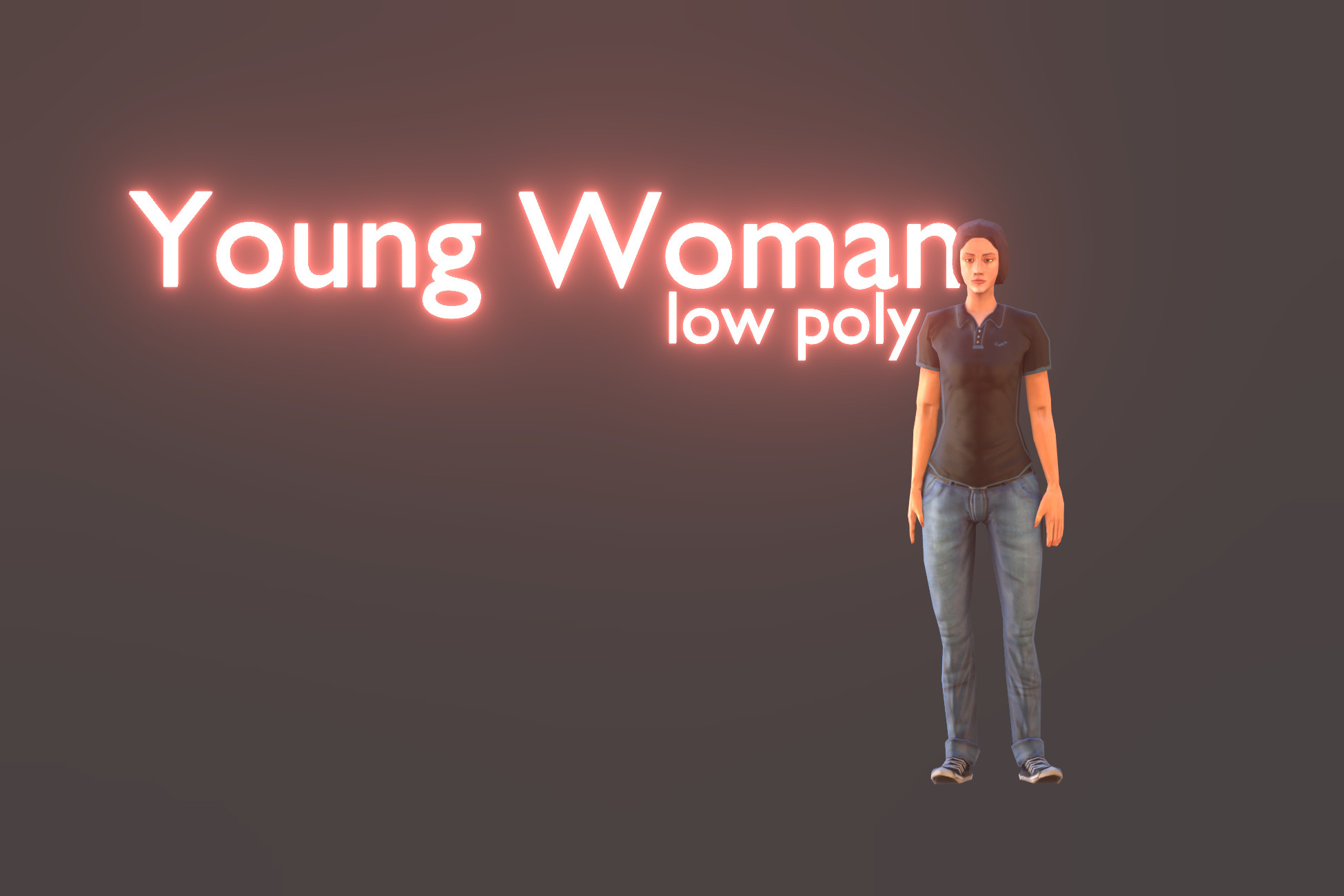 Young Woman Low Poly | Characters | Unity Asset Store