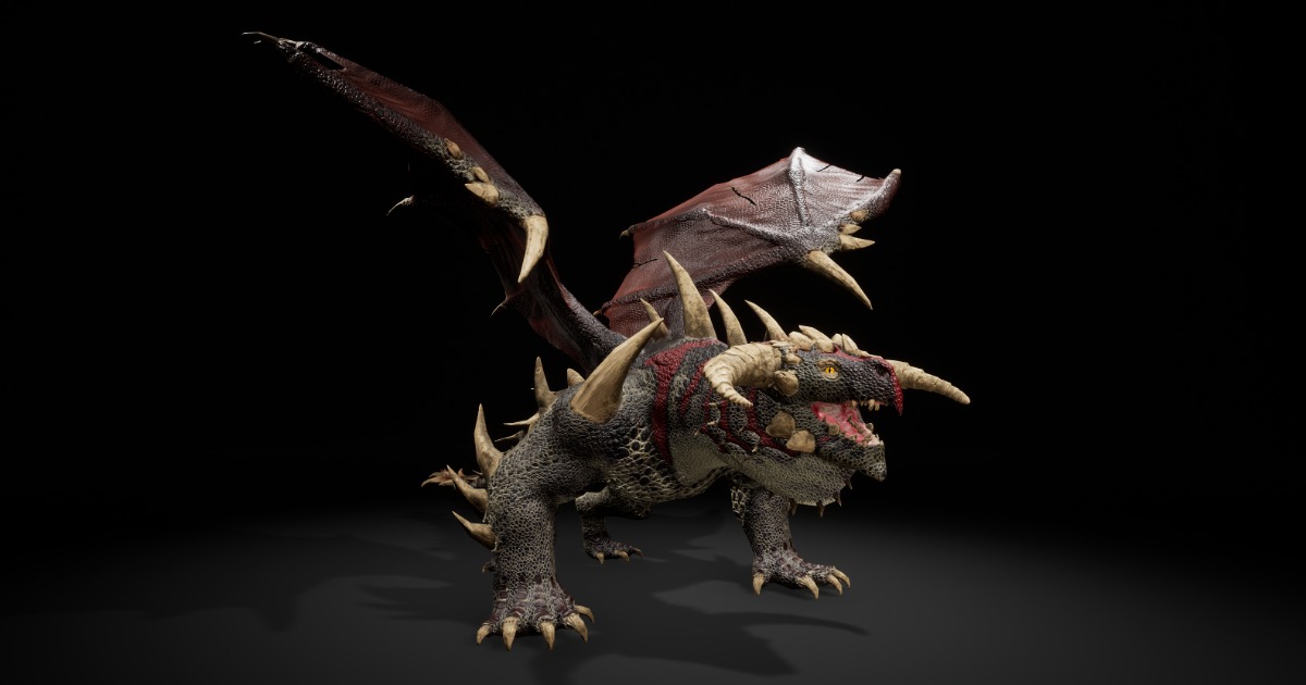 Dragon Dinosaur Magma | 3D Creatures | Unity Asset Store