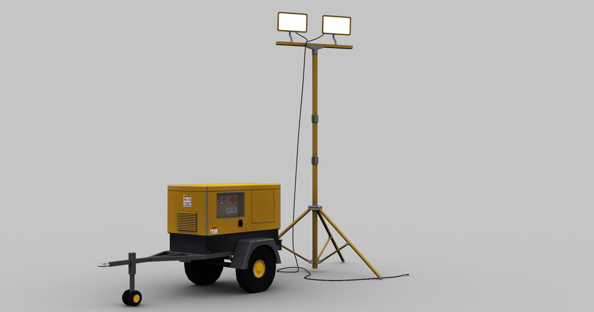Light Stand with Generator | 3D Urban | Unity Asset Store