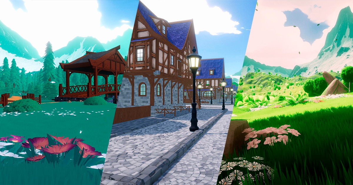 [K] Stylized Forest/Spruce Forest/ Modular Village BUNDLE #1 | 3D ...