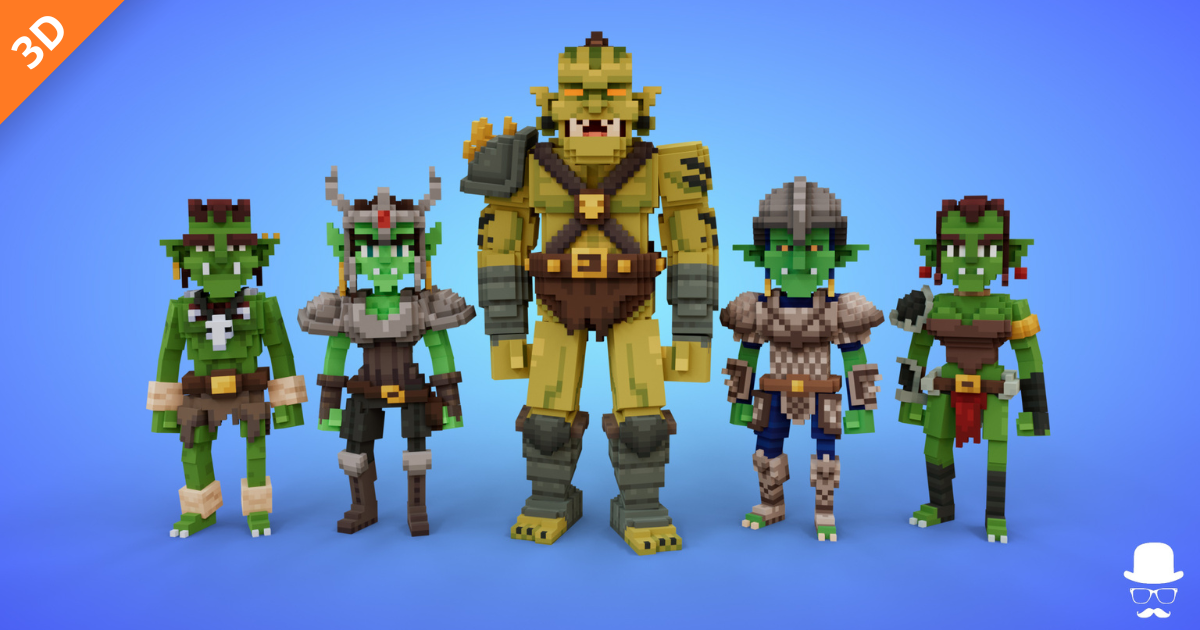 Goblins Voxel Characters Pack - 3D Fantasy Creatures | Characters | Unity Asset Store