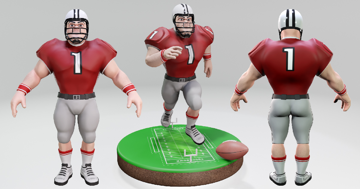 American Football Character Touchdown 06 | 3D Characters | Unity Asset ...