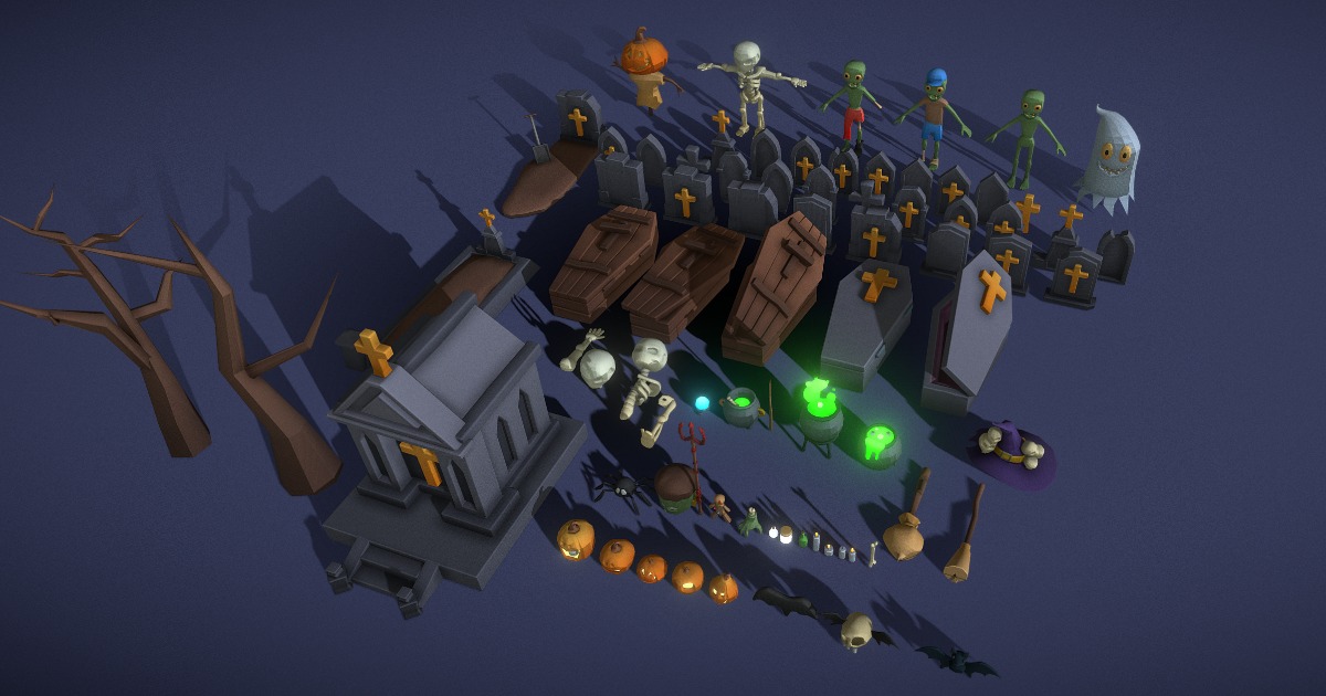 MEGA Stylized Halloween Pack | 3D Props | Unity Asset Store