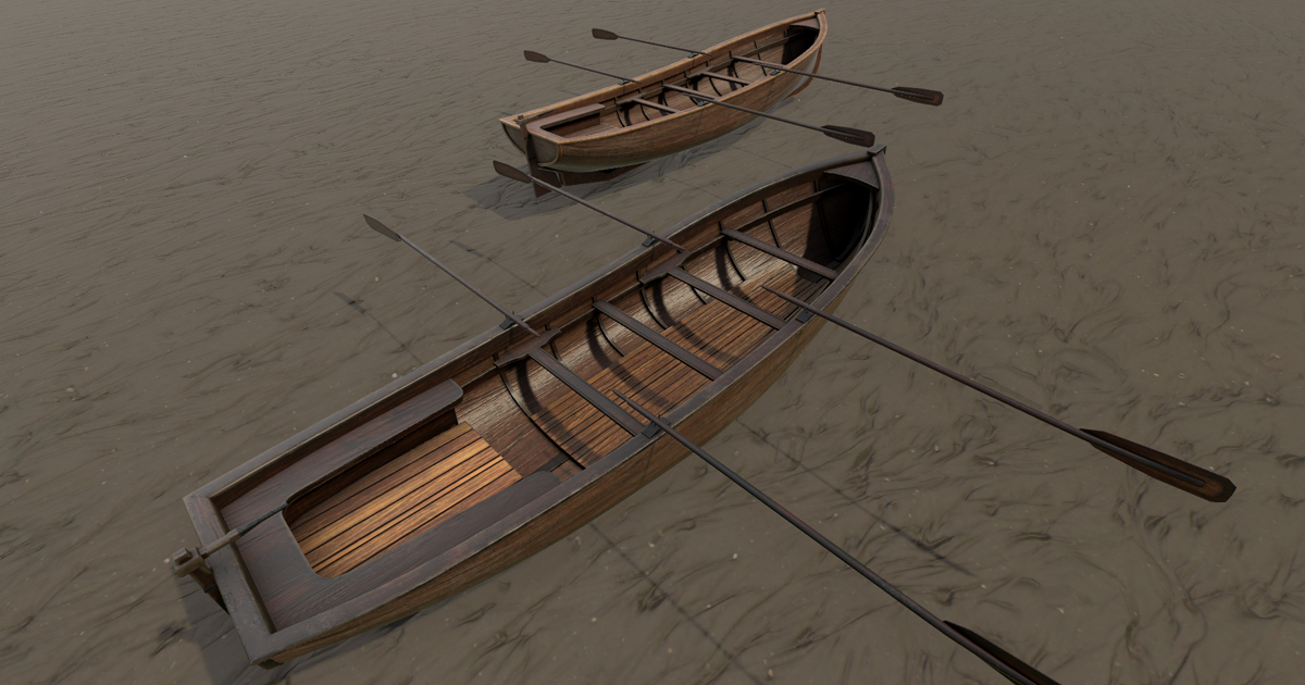 Wood Row Boat | 3D Sea | Unity Asset Store