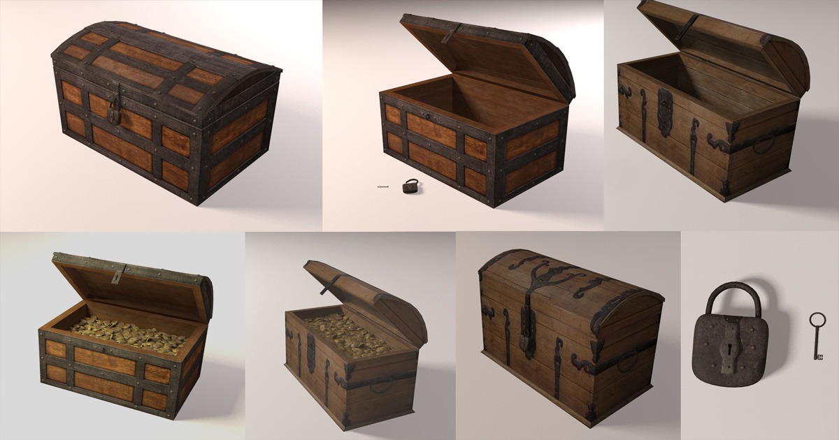 Pirate treasure chests | 3D Props | Unity Asset Store