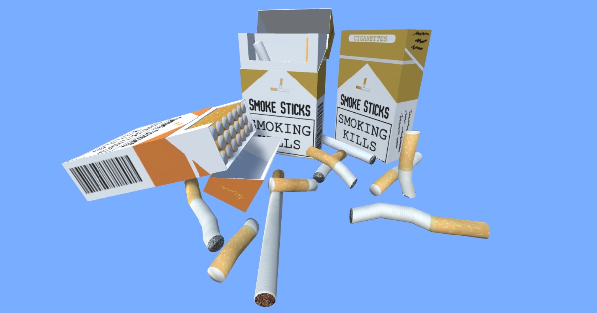 Smoke Sticks Cigarettes | Model Pack | 3D Props | Unity Asset Store