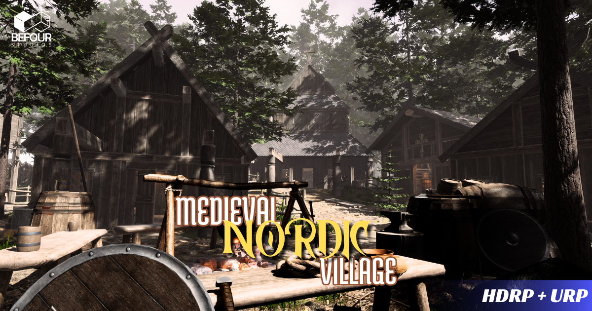Medieval Nordic Village Environment | 3D Historic | Unity Asset Store