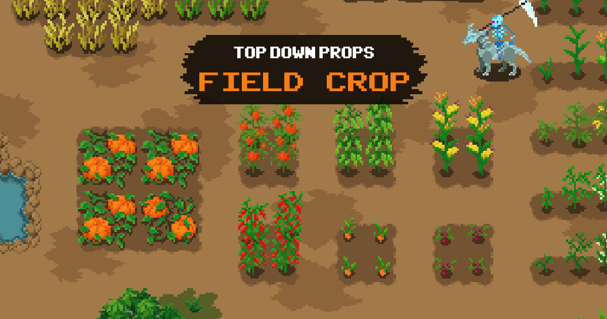 Field Crops - Top Down Pixel Art Props | 2D Environments | Unity Asset ...