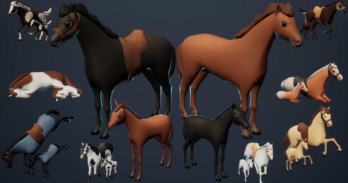 SI - Animated Horse and Foal | Characters | Unity Asset Store