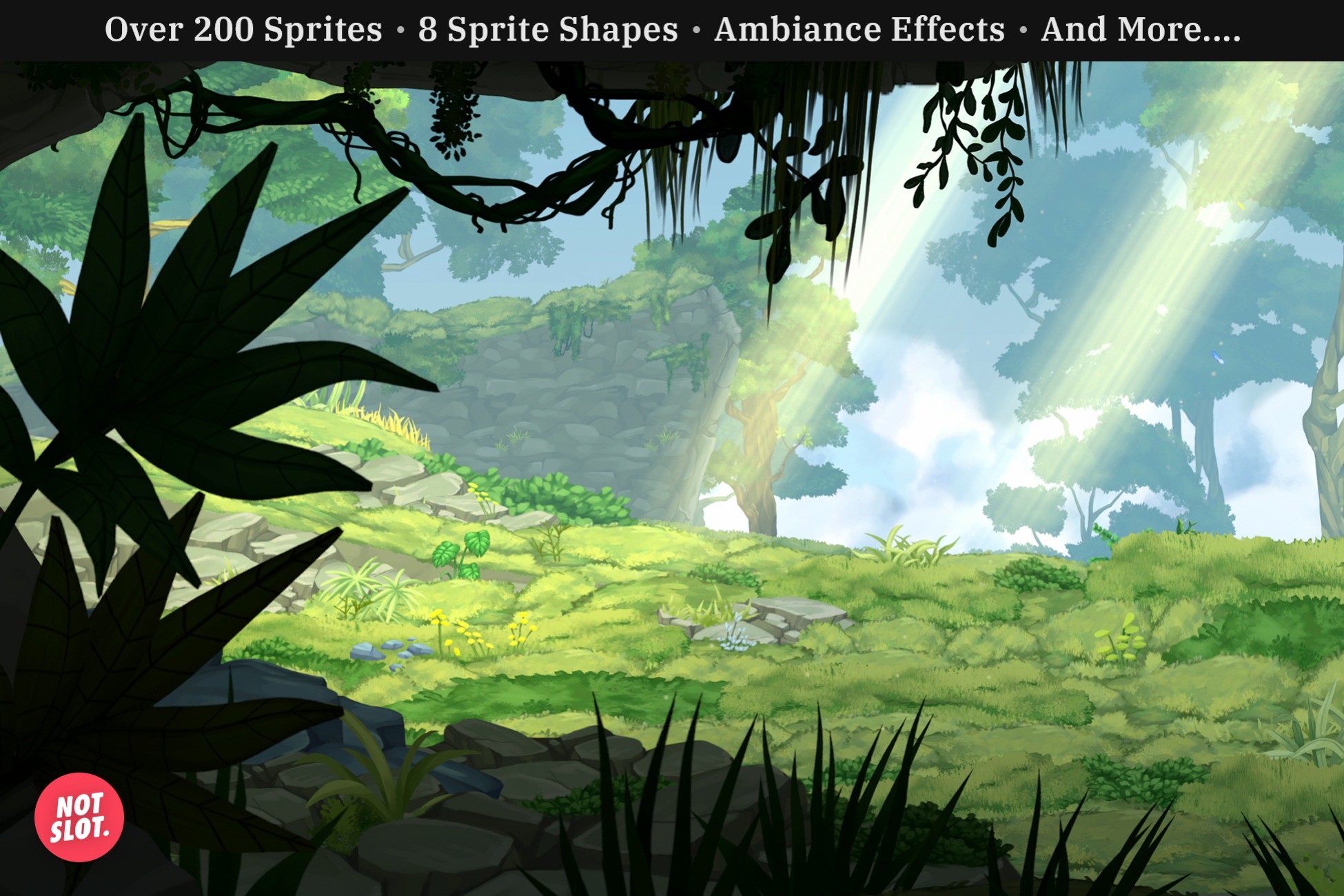 Jungle 2D Hand Painted Pack | 2D Environments | Unity Asset Store