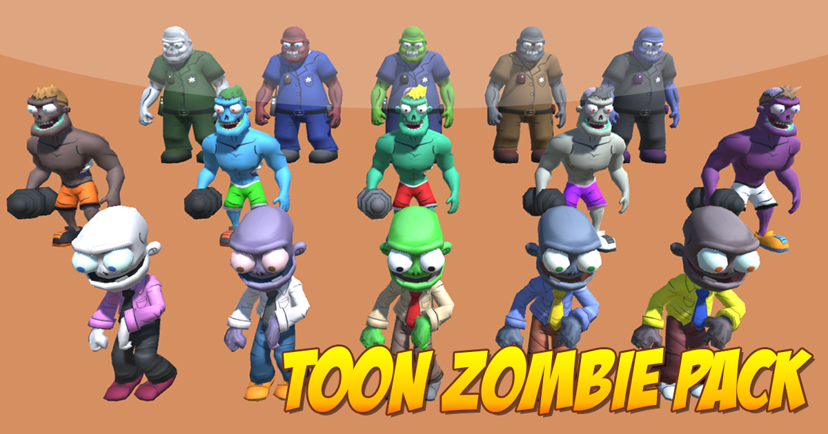 TOON ZOMBIE PACK | 3D Characters | Unity Asset Store