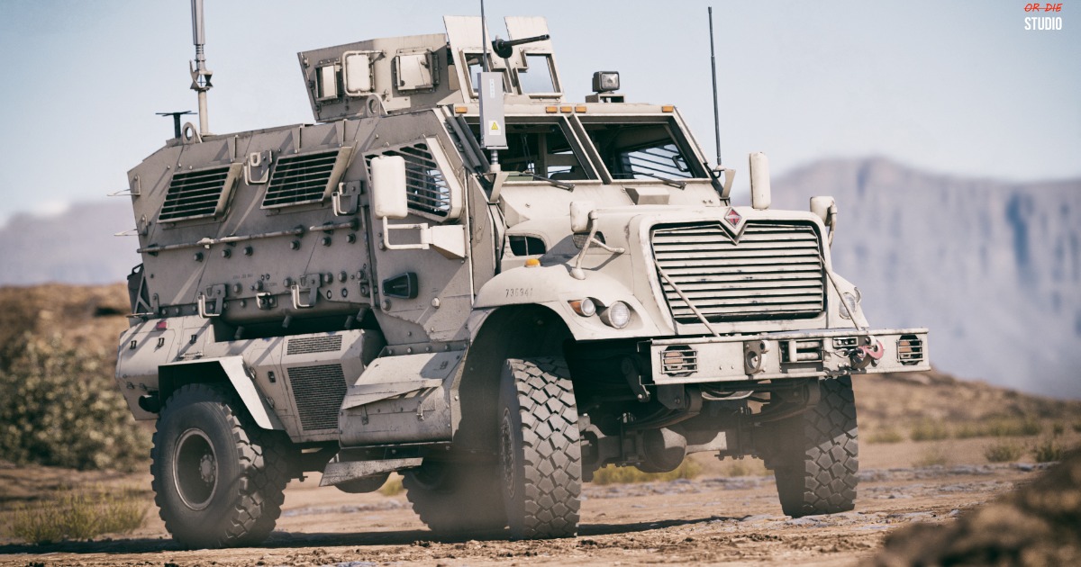 Rigged Military Car Maxxpro | 3D Land | Unity Asset Store